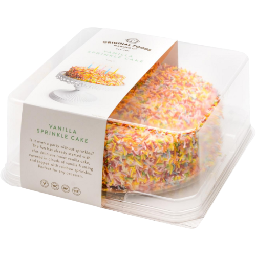 Original Foods Vanilla Sprinkle Cake – The Cake Shop