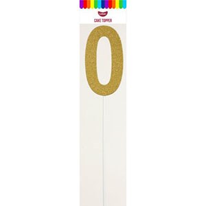 Gold Number 0 Cake Topper – The Cake Shop