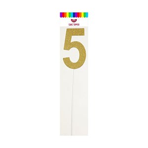 Gold Number 5 Cake Topper – The Cake Shop