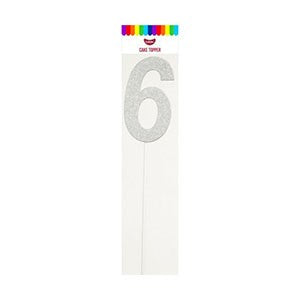 Silver Number 6 Cake Topper – The Cake Shop