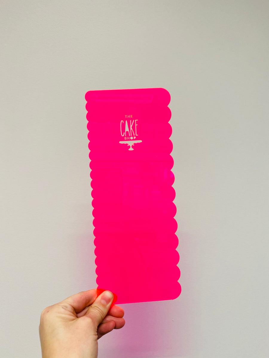 Fluro Pink Cake Scraper - Double Bubble – The Cake Shop